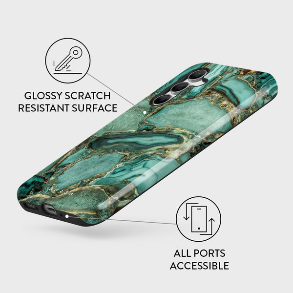 Ubud Jungle - Turquoise Samsung Galaxy A54 Case | BURGA