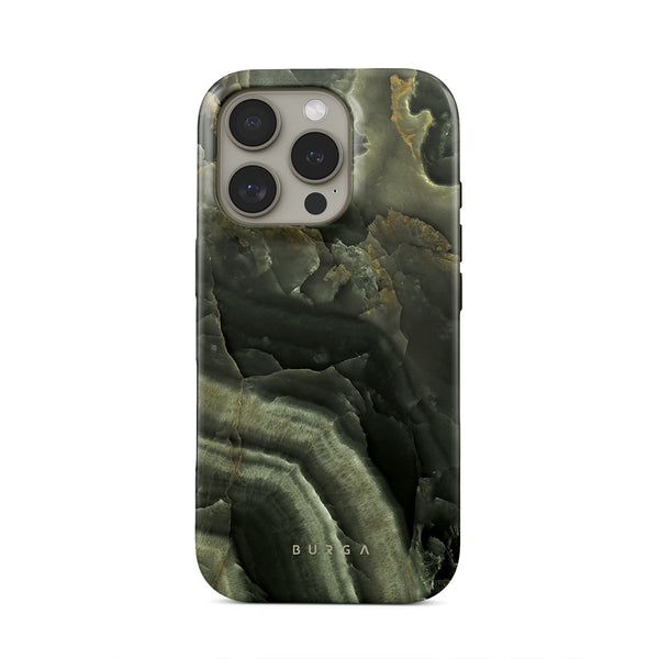 Misty Forest - Green Marble iPhone 16 Pro Max Case | BURGA