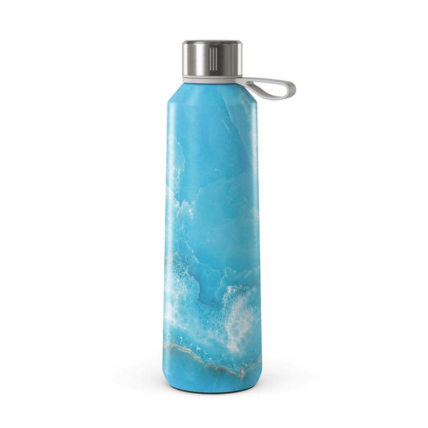 Ocean Waves - Blue Stainless Steel Water Bottle | BURGA