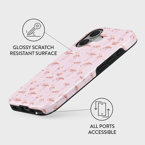 Nostalgic Pink - Flamingos iPhone 16 Case | BURGA