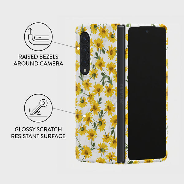 Summer Scent - Yellow Flower Samsung Galaxy Z Fold 3 Case | BURGA